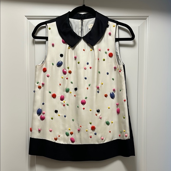 kate spade | Tops | 38 Kate Spade Colorful Gems Sleeveless Top | Poshmark